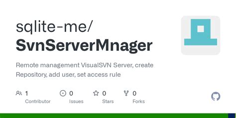 Github Sqlite Mesvnservermnager Remote Management Visualsvn Server