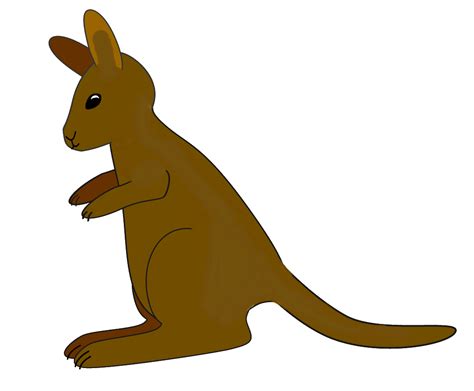 Brown Kangaroo Sitting Up Clipart Sketch 15 Cm Flickr Photo Sharing