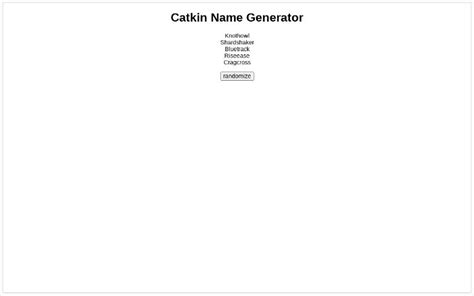 Catkin Name Generator