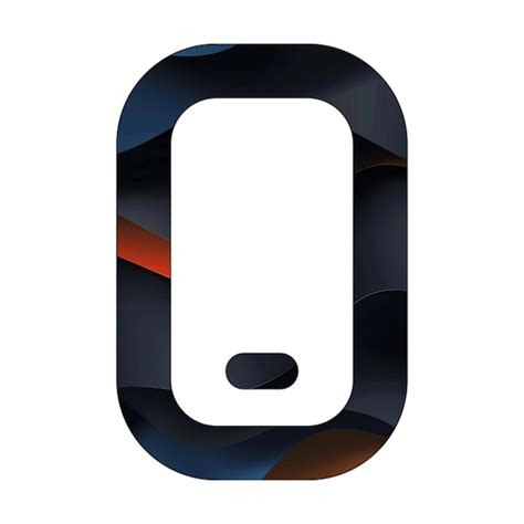 Premium Photo Mobile Button Icon Dark Black Orange Waves Texture