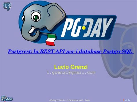 Postgrest The Rest Api For Postgresql Databases Ppt Free Download