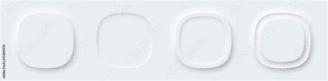 Set Of Blank Neumorphism Button Light Mode 3d Neumorphism Buttons Design Style For Apps