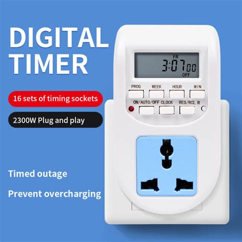 Digital Timer Switch 220v 7 Days Weekly Intelligent Electronic