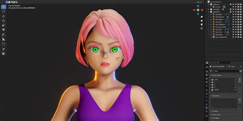 3d Modeling Girl Isabella Blender 3 0 Superhive Formerly Blender Market
