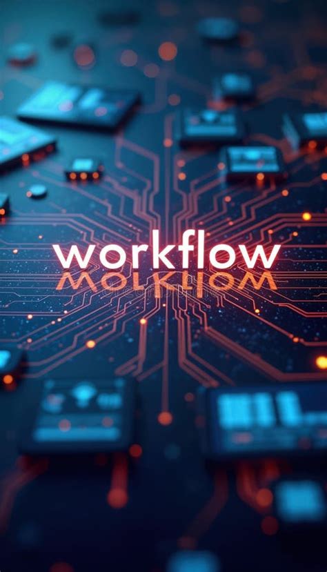 Tech Workflow Optimization Concept Illustrated With Glowing Circuits