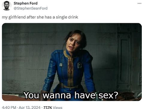 You Wanna Have Sex Fallout Tv Series Know Your Meme