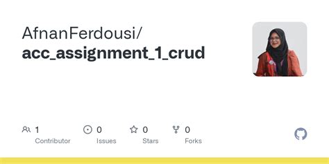 Github Afnanferdousiaccassignment1crud