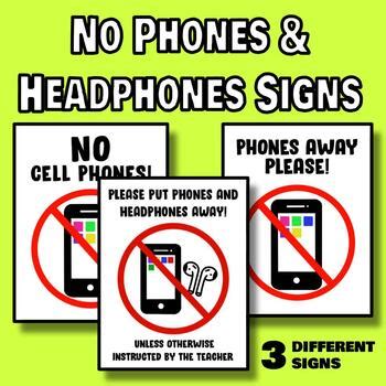 No Cellphone Poster Tpt