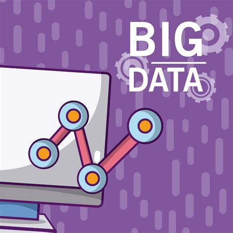 premium vector big data computer with statistics