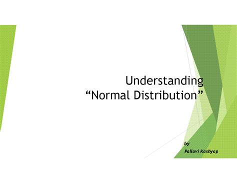 Understanding Normal Distribution Ppt Slide Deck
