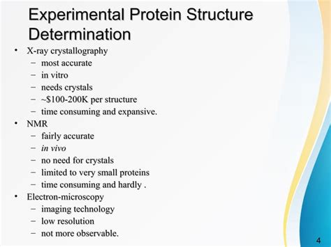 Methods For Protein Structure Prediction PPT Chemistry Science
