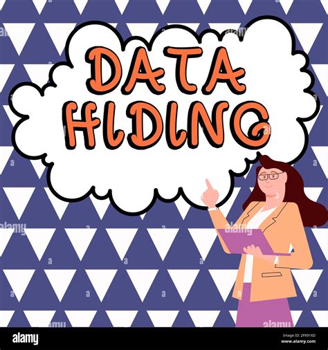 Sign Displaying Data Hiding Business Showcase Secretly Embedding Data