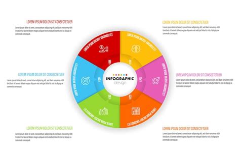 Premium Vector Vector Circular Diagram Divided Into Colorful Sections