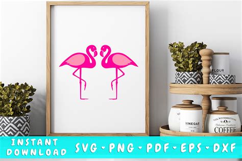 Flamingo Couple Svg Graphic By Dinodesigns · Creative Fabrica