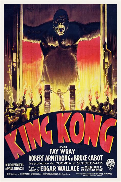 Umělecká Ilustrace King Kong Fay Wray Posterscz