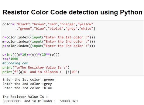 Day 32 Resistor Color Code Detection Using Python ~ Computer