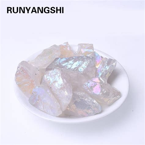 50 그램가방 2 3 개 천연 화이트 크리스탈 클리어 석영 아우라 다채로운 원시 돌 광택 치유 보석 Aliexpress