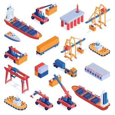 Container Terminal Vector Art Icons And Graphics For Free Download