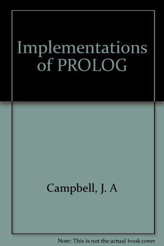Implementations Of Prolog Ellis Horwood Series In Artificial