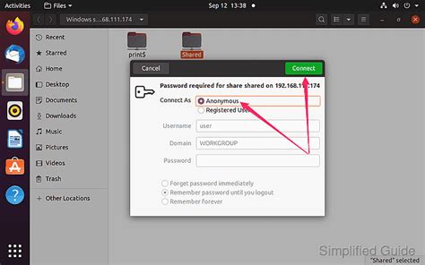 How To Access Shared Folder From Ubuntu Gnome