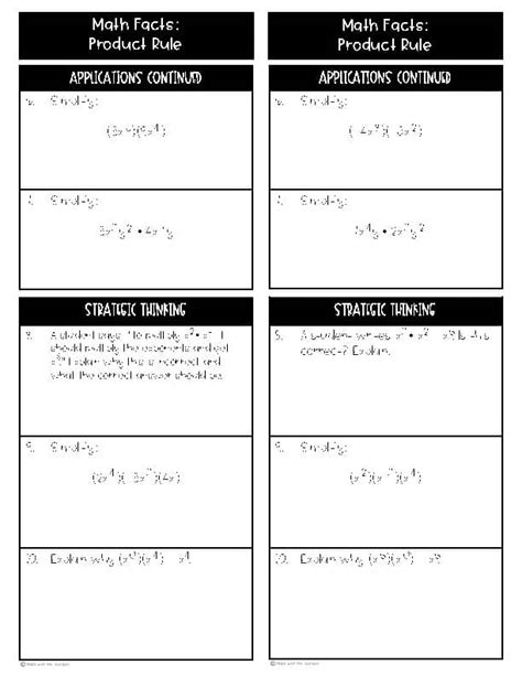 Math Facts Product Rule Of Exponents By Math With Ms Gordon Tpt