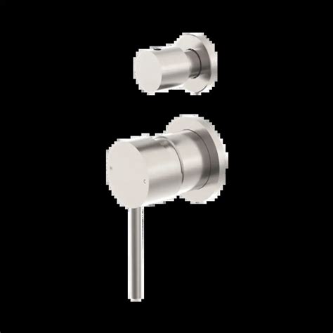 Dolce Shower Mixer With Diverter Separate Back Plate Brushed Nickel