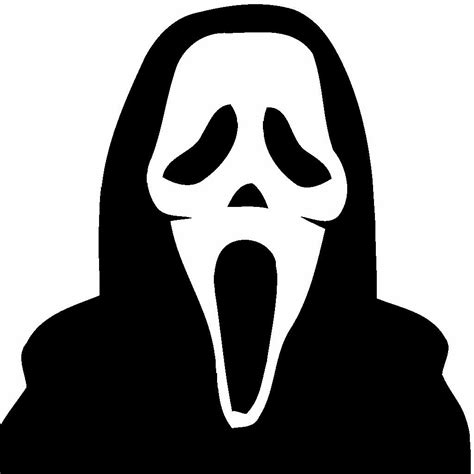 Ghost Face Stencil Printable Holiday Printable Activities