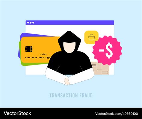 Transaction Fraud Detection Online E Commerce Vector Image
