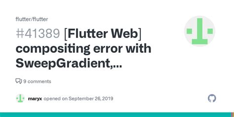 Flutter Web Compositing Error With Sweepgradient Radialgradient