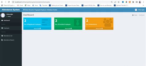 Online Biometric Fingerprints Employee Attendance System In Php And Vbnet
