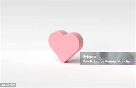 흰색 배경에 분홍색 하트입니다 소셜 네트 하트 아이콘 좋아요와 사랑 3d 렌더링 3d 일러스트레이션 2월에 대한 스톡 사진 및 기타 이미지 Istock