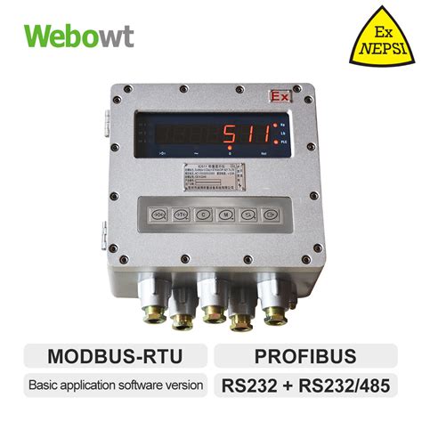 EXD ID511 Silver Cast Aluminium EXD Box IIB T6 Two Serial Ports RS232 RS232 RS485 MODBUS