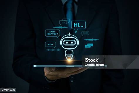 Ai 챗봇 기술 고객 서비스를 위한 가상 비서 미래형 스마트 자동화 태블릿의 Ai 기반 챗봇 디지털 비즈니스 지원 인공 지능 대화 봇 개념에 대한 스톡 사진 및 기타 이미지
