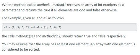 Solved Write A Method Called Method1 Method1 Receives An