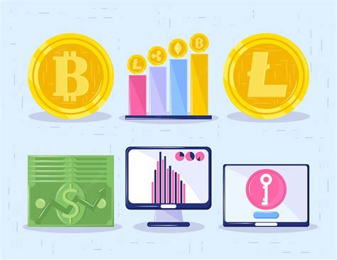 Premium Vector Set Of Cryptocurrency