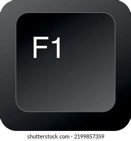 F1 Key Button Vector Image Stock Vector Royalty Free 2199857359 Shutterstock