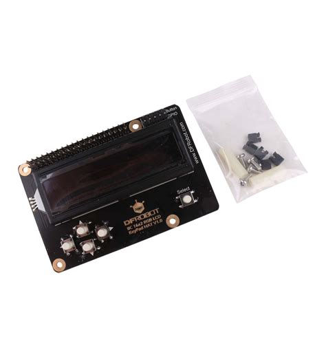 Lcd Display 16x2 Rgb On Black Lcd Pi Hat With Keypad