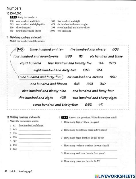 Unit 8 Online Exercise For 2 Live Worksheets