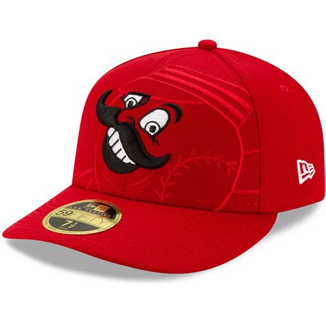 Mens Cincinnati Reds New Era Red Logo Elements Low Profile 59fifty Fitted Hat
