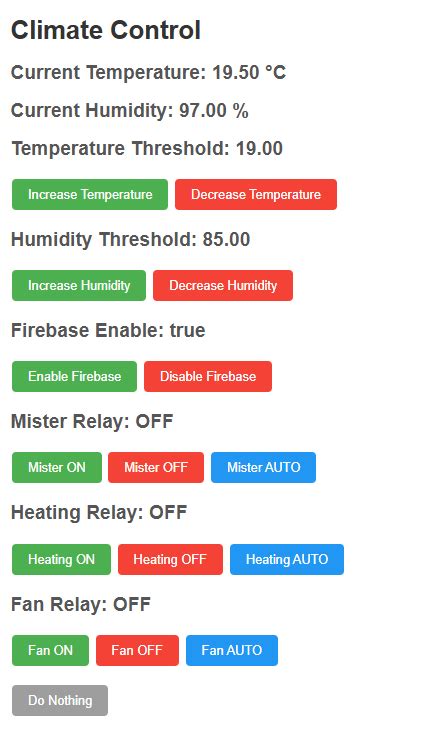 Precision Gourmet Mushroom Grow Chamber Arduino R4 Wifi Controlled
