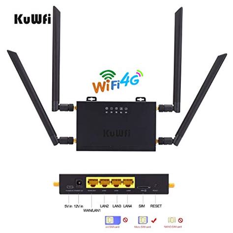 KuWFi 4G LTE Car WiFi Wireless Internet Router 300Mbps Cat 4 High Speed Industry CPE With SIM