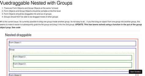 Vuedraggable Nested Simplified Wc Solved Codesandbox