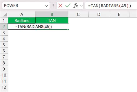 Excel Tan Formula Step By Step Tangent Calculations Myexcelonline