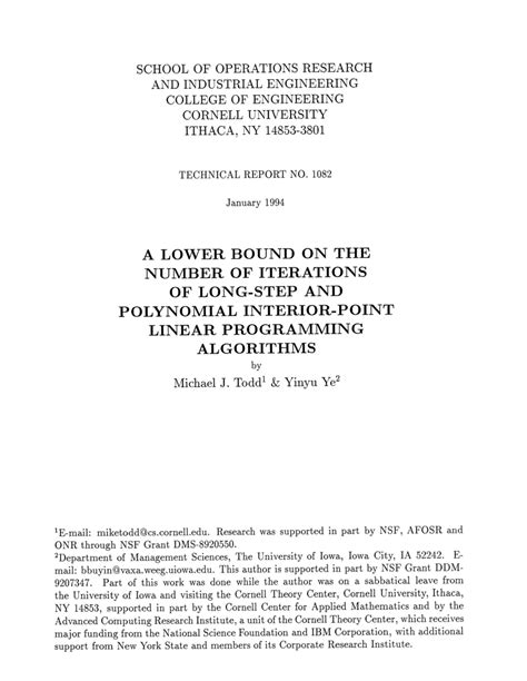 Pdf A Lower Bound On The Number Of Iterations Of Long Step And