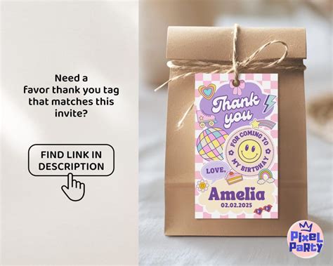 10th Birthday Party Invitation Hello Double Digits Girl Birthday Invitation Preppy Invitation