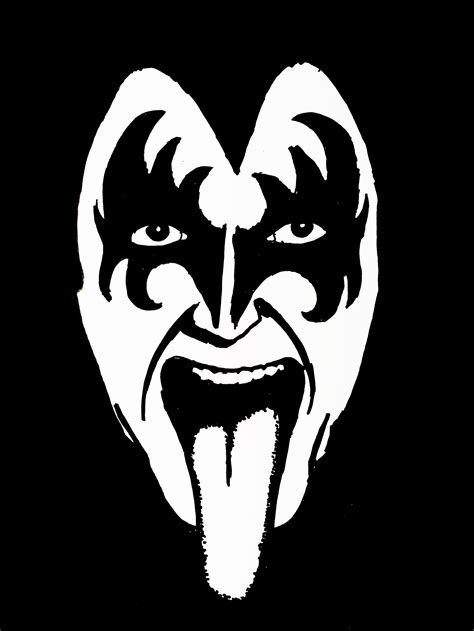 Gene Simmons Makeup Template