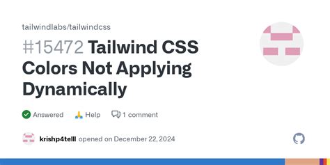 Tailwind Css Colors Not Applying Dynamically · Tailwindlabs Tailwindcss