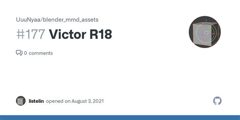 Victor R Issue UuuNyaa Blender Mmd Assets GitHub