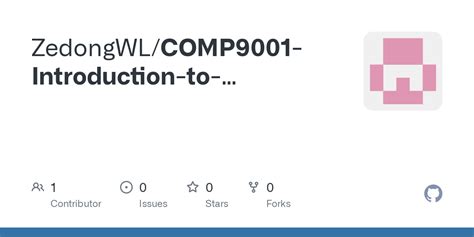 Github Zedongwlcomp9001 Introduction To Programming