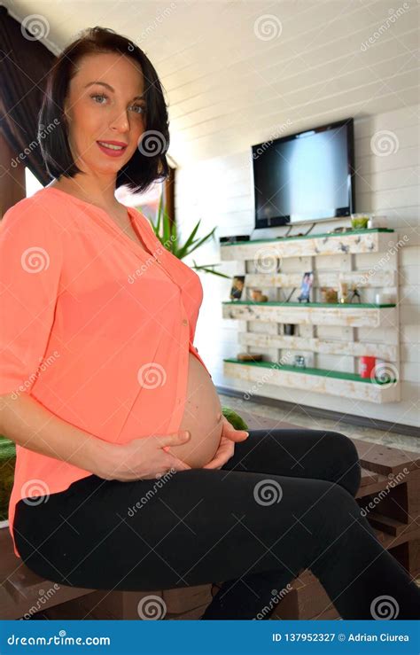 Lovely Pregnant Woman Stock Image Image Of Happiness 137952327